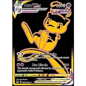 Pokemon - Mew VMax - TG30 - Trainer Gallery - Lost Origin - Full Art - Black & Gold Holo Foil Card