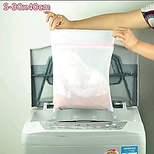 Set of 3 Mesh Laundry Bags-1 Large, 1 Medium & 1 Small Bags. Heavy Duty Fine Mesh Bag for Washing Machine, Laundry Bag for Travel, Lingerie, Sweater, Garment, Undergarment