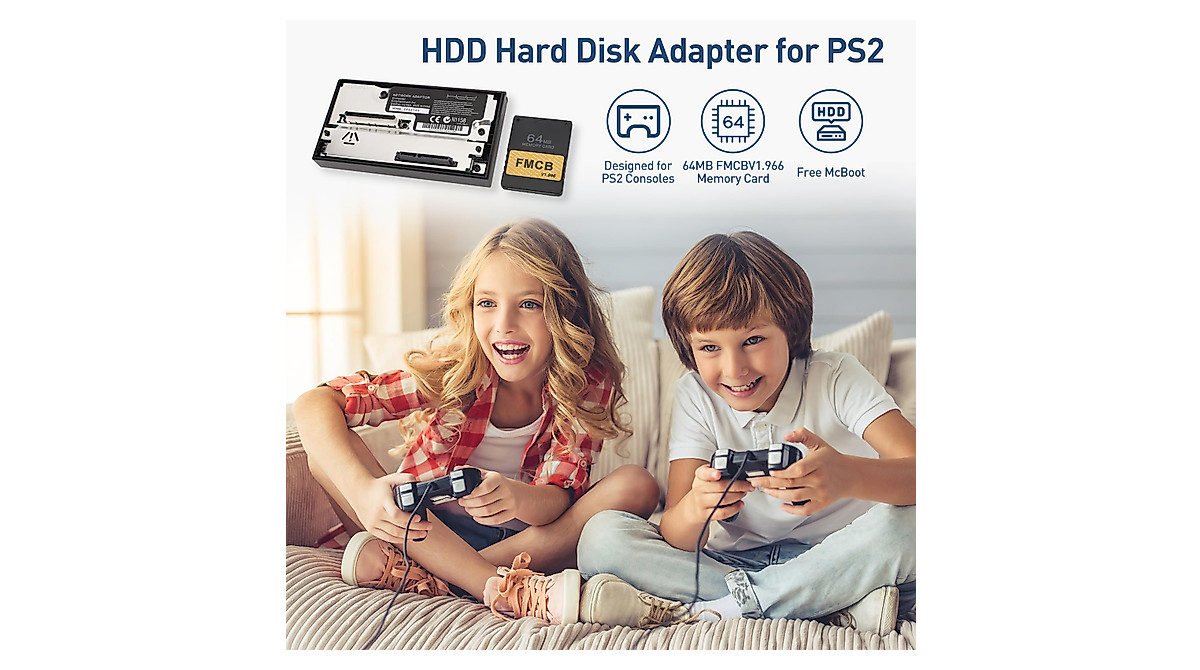 Diyeeni SATA Network Adapters for PS2 - 64MB Memory Card