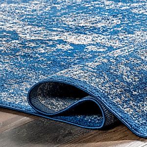 NuLoom Paisley Verona Vintage Persian Area Rug, 8' 10" x 12', Dark Blue