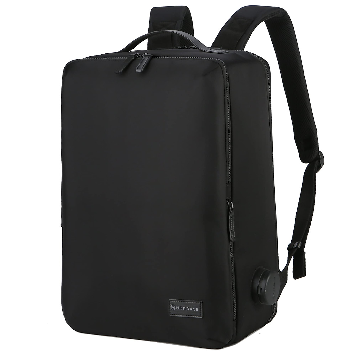 Nordace Laval Smart Travel Backpack for Men & Women with USB Charging Port, Water Resistant - Durable Laptop Bookbag for Everyday, Hiking, College, Work, School - 15.6 Inch (Black)