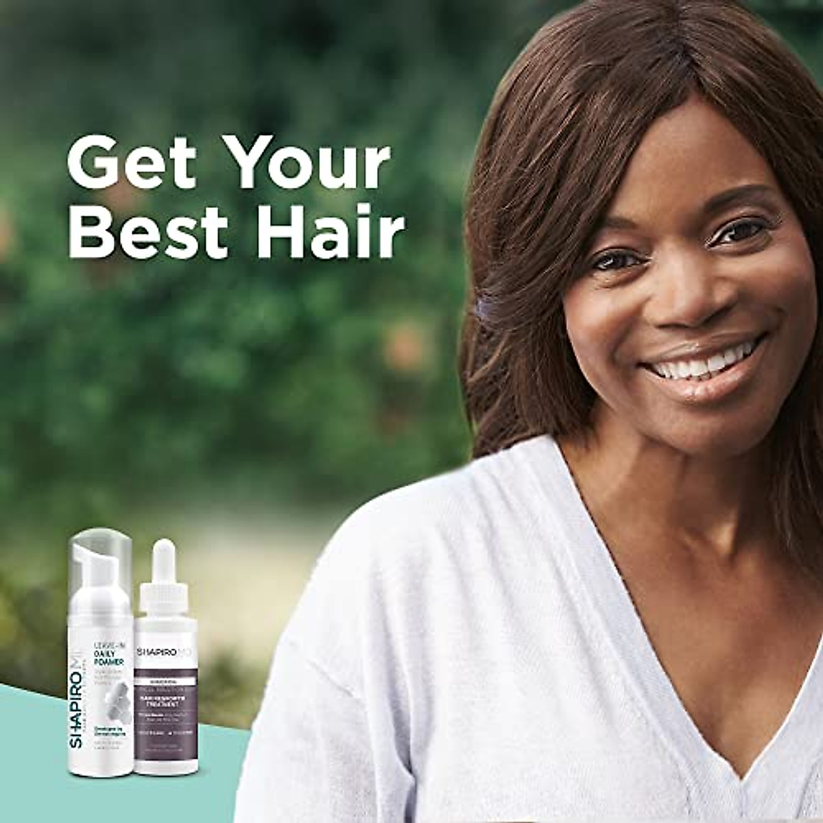 Women’s Hair Regrowth Travel Kit: Leave-In Foamer, 2% Minoxidil. Experience Healthier, Fuller, and Thicker looking Hair with Shapiro MD