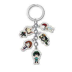 Staremeplz Samsung Galaxy Note 10 Plus Case My Hero -Academia Anime Game Design [with Vision Keychain and 50pcs Stickers] Cartoon Transparent Soft Silicona Case for Samsung Galaxy Note 10 Plus