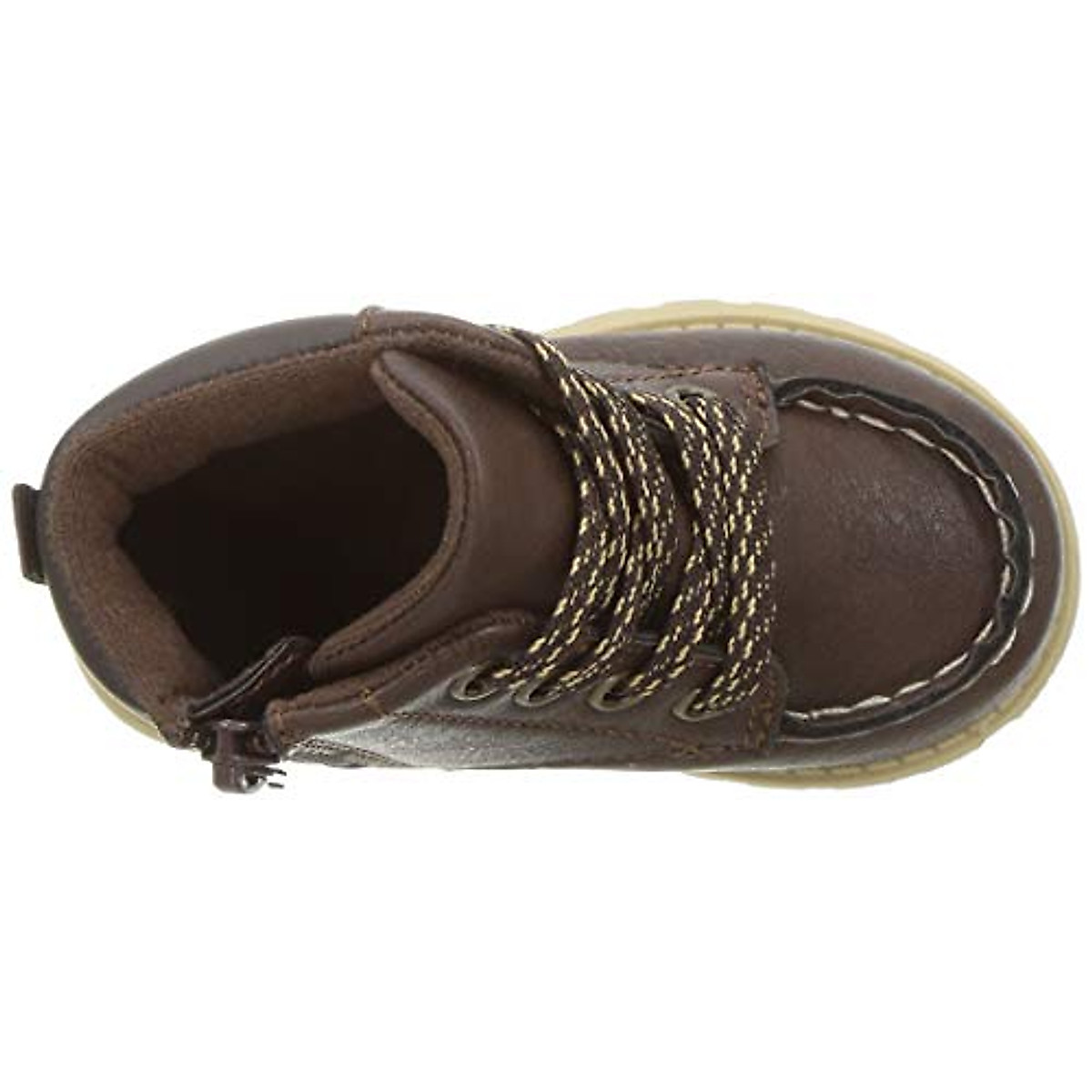 carter's Boys' Brand Fashion Boot, Brown, 6 M US Toddler
