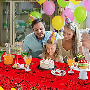 Wiooffen 3 Pcs Spider Themed Tablecloths Super Movie Hero Spider Tablecover for Birthday Party Supplies Table Cover Table Decorations for Kids Boys Baby Shower Party Favors Decorations