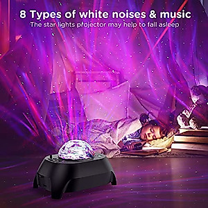 Star Projector & Night Light Projector, 3 in 1 Galaxy Projector with Bluetooth Speaker, with 15 Lighting Modes, Remote Control & Timer, for Kids Adults Decor Bedroom/Party/Gathering/Christmas