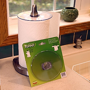 Paper Towel Topper- Keeps Top of Paper Towel Roll Clean & Dry - Paper Towel Holder Countertop Stand