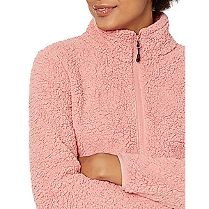 Amazon Essentials Women's Polar Fleece Lined Sherpa Full-Zip Jacket, Blush, X-Large