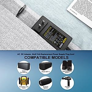 12V 3A Adapter Power Supply Cord Fit for DOSS SoundBox XL, Braven BRV-X BRVX BRVXGWB BRVXBBB 805 1100 BRV-HD Bluetooth Speaker, Bose Companion 2 Series II III 2 3 PC Speakers Replacement Charger Cable