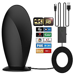 LUPATDY Digital Antenna for Smart tv, 2025 Upgraded Outdoor/Indoor HD Digital Portable TV Antenna with Signal Booster Long 900+ Miles Range Support All TV with 4K 1080p Antenna para TV-32.8ft Coaxial