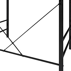 OSP Home Furnishings Zephyr Computer Desk with Keyboard Shelf and Tempered Glass Top, Clear Glass and Black Frame, 36" W x 20" D x 30.25" H
