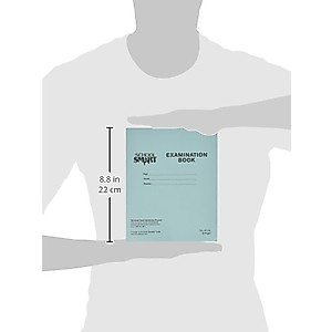 School Smart Examination Blue Book with 32 Pages, 7 x 8-1/2 Inches, Pack of 50 Books