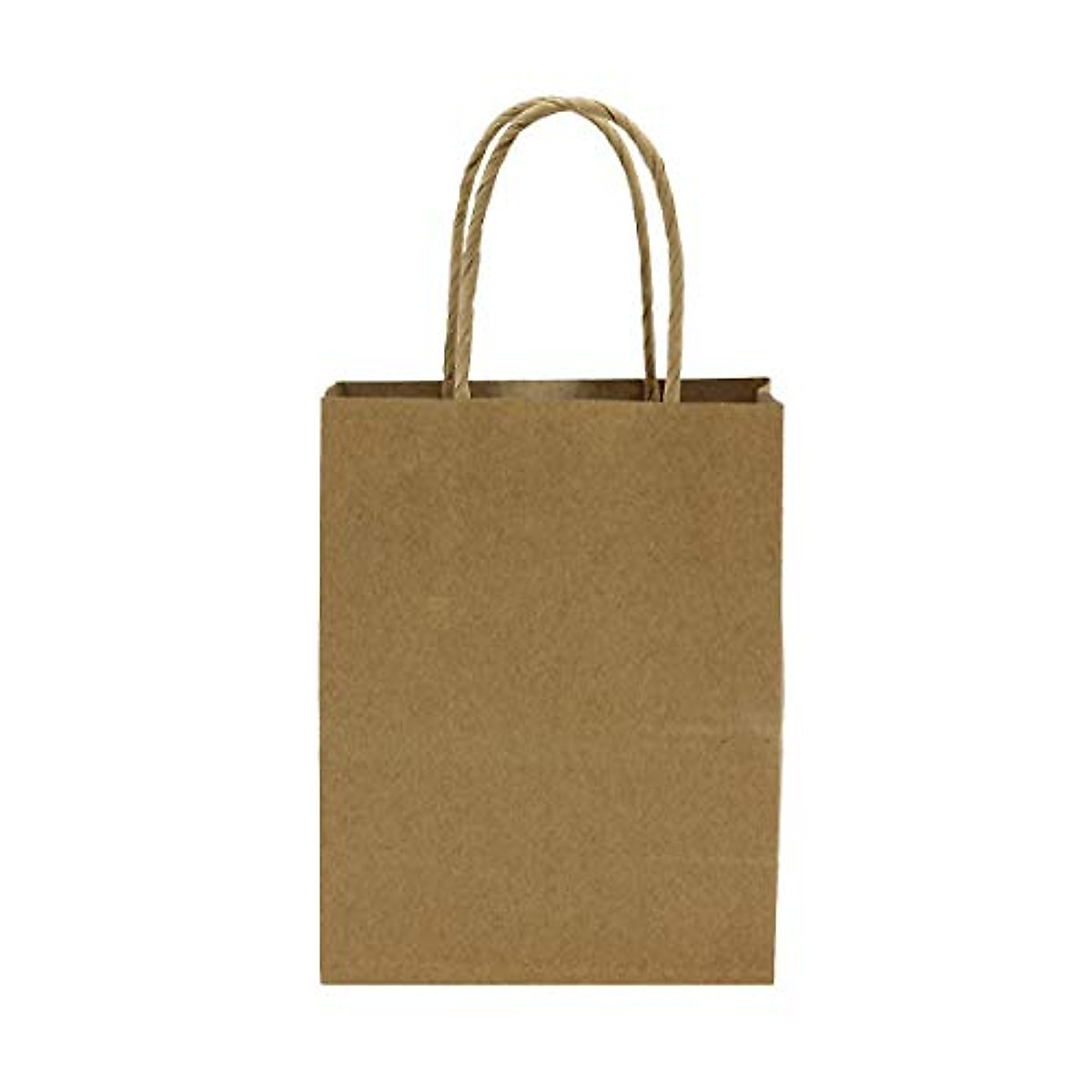 Creative Hobbies Small Kraft Paper Gift Handle Bags - Weddings, Favors, Goody Bags - Wholesale Pack of 25 Bags