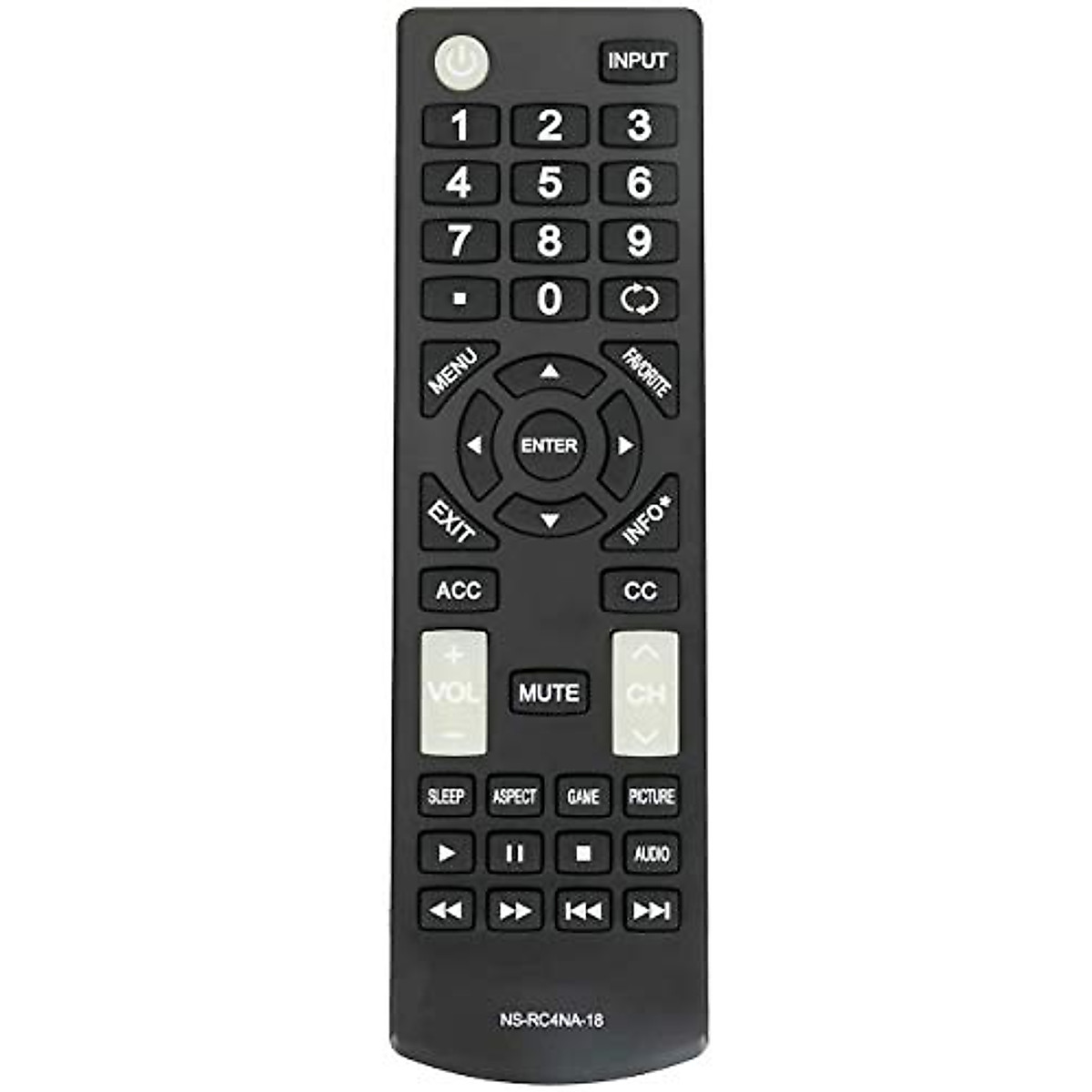 New NS-RC4NA-18 Remote Control fit for Insignia LCD/LED TV NS-22D420NA18 NS-32D220NA18 NS-32D311MX17 NS-32D311NA17 NS-40D420MX18 NS-40D420NA18 NS43D420NA18 NS-43D420NA18