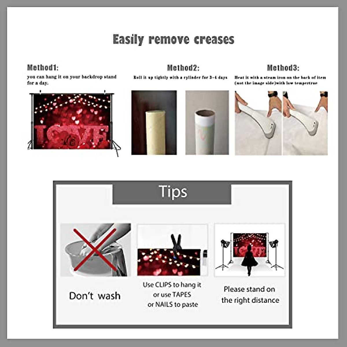 LTLYH 7x5ft Valentine's Day Backdrops Valentine's Love Heart Flowers DecorationsPhotography Background Valentine's Photo Background for Party Studio Props Backdrop 096