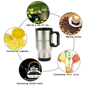 Funny Vacuum-Insulated Stainless Steel Travel Mug Tea Cup, Go Away Don't Talk To Me Not Ready Yet Almost There Okay You Can Speak Now Travel Coffee Mug, Funny Travel Cup 14 Ounce