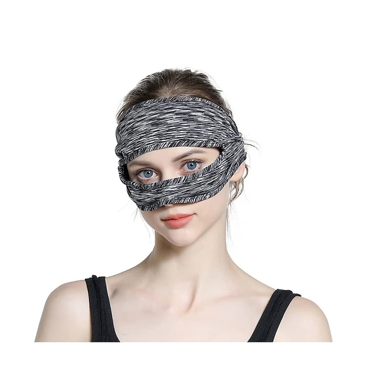 MCOCO Home VR Eye Mask Cover Breathable Sweat Band Adjustable Sizes HMD Padding for VR Workouts Supernatual with Virtual Reality Headsets (3pcs) (Black+Blue+Orange)