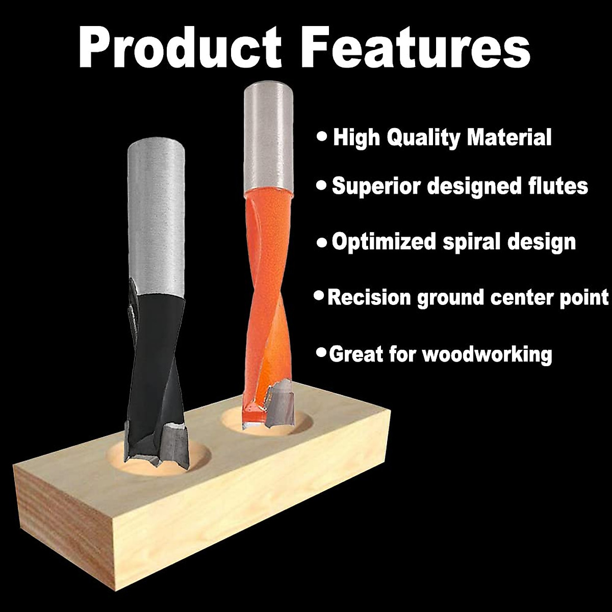 Utoolmart Brad Point Drill Bits for Wood 10mm x 57mm Forward Turning HSS for Woodworking Carpentry Drilling Tool 1pcs