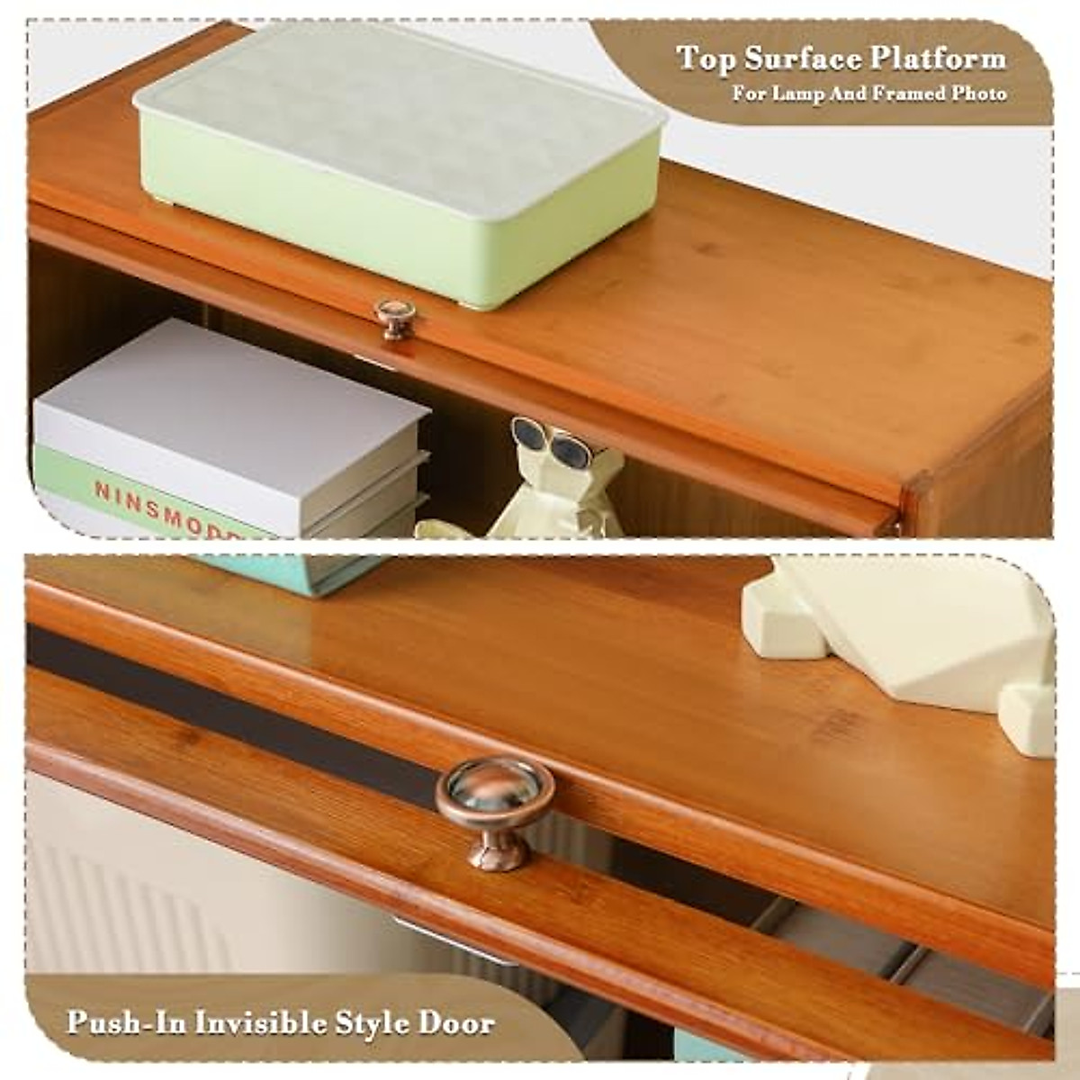 Athena Collection Bookshelf and Book Case 3-Tier Modern Bookcase Small Book Shelf with Door Short Display Shelf Book Storage Home Décor Furniture for Home Office Living Room Bedroom