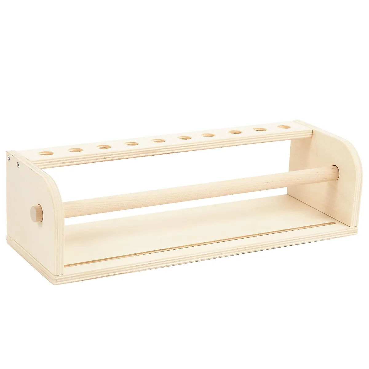 Beright Wooden Tabletop Paper Roll Dispenser, not with Paper, Suitable Size for 11.8" Width Paper Rolls, Desktop Solidwood Easel for Kids Drawing and Writing