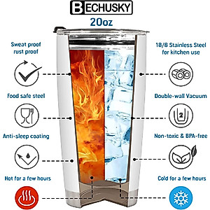 BECHUSKY Gifts for Dad - Best Dad Ever Gifts - Dad Gifts From Daughter - Gifts For Dad On Fathers Day - Fathers Day Gift From Daughter - Best Dad Mug - Christmas Gifts For Dad 20OZ Tumbler