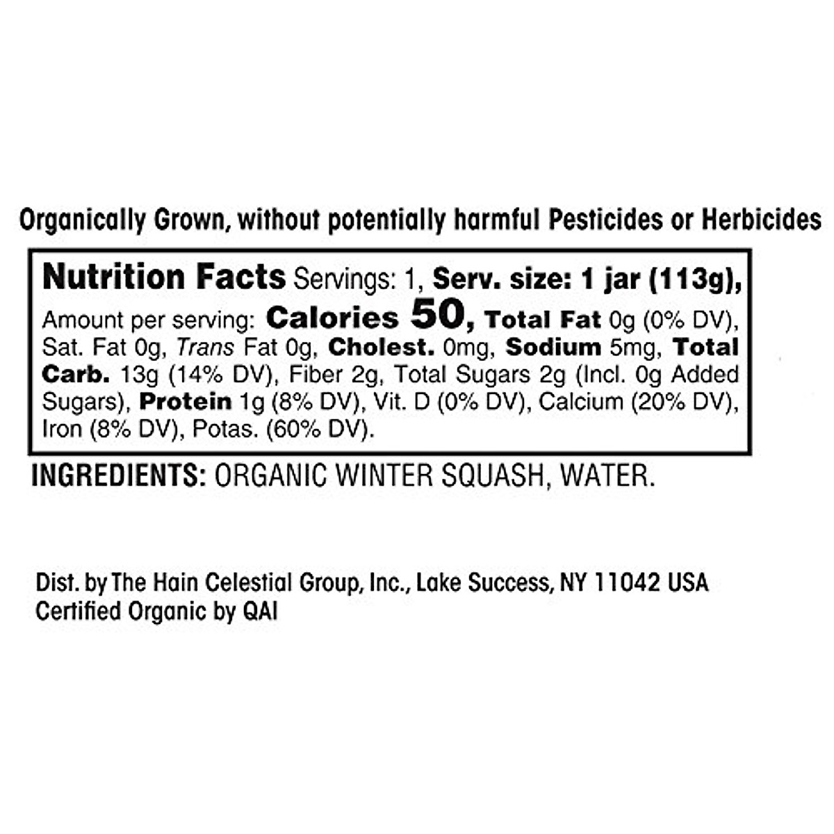 Earth's Best Organic Baby Food Jars, Stage 2 Vegetable Puree for Babies 6 Months and Older, Organic Winter Squash, 4 oz Resealable Glass Jar (Pack of 12)