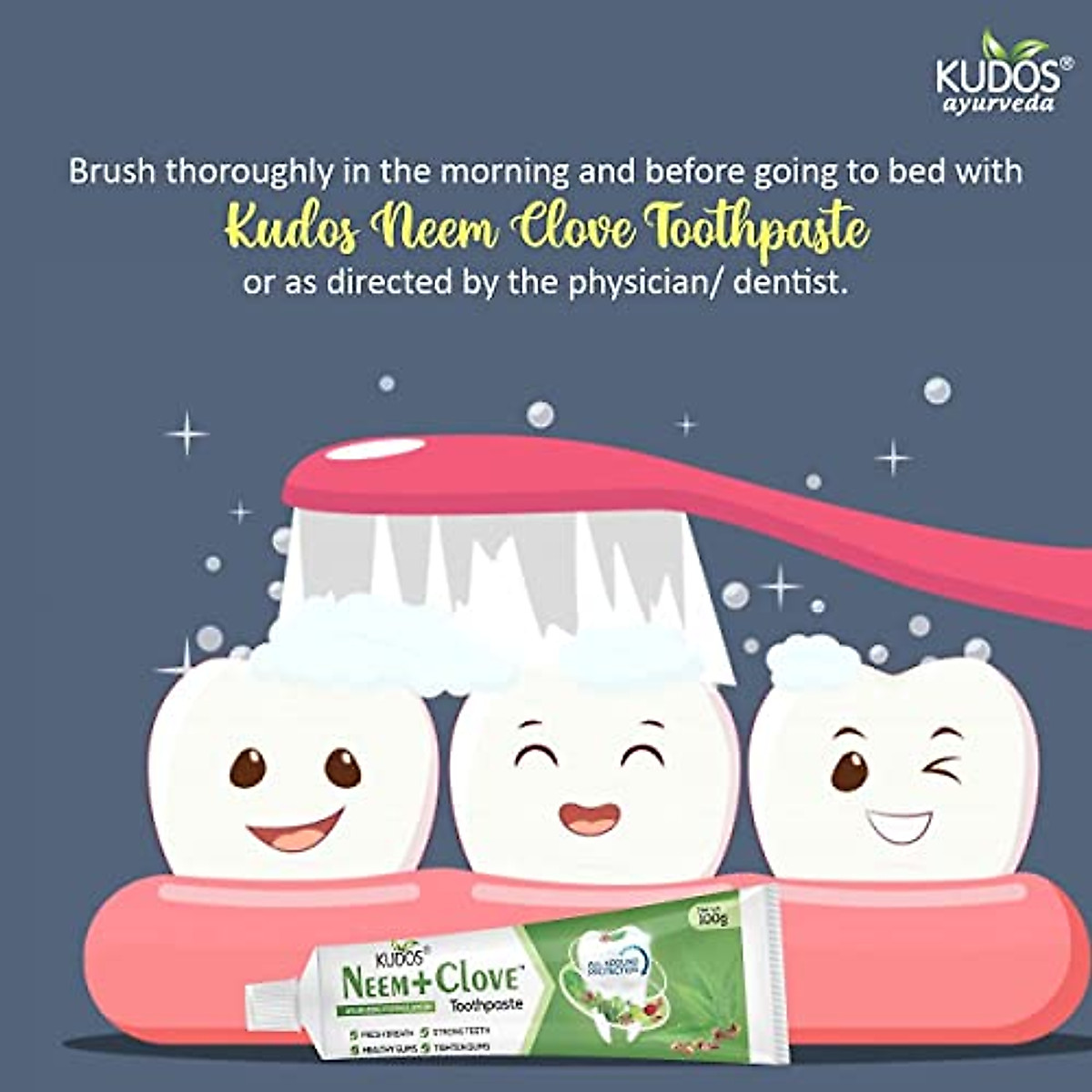 Kudos Neem + Clove Toothpaste 100g