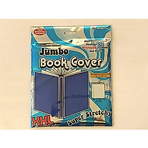 Jumbo Book Cover - Blue Premium Edition Super Stretch XXL - Fits 10" X 15" Textbooks by It's Academic