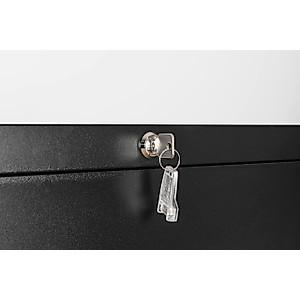 Lateral File Cabinet with Lock, 3 Drawer Lateral Filing Cabinet for Legal/Letter A4 Size, Locking Wide File Cabinet for Home Office, Metal Steel (Black, 3 Drawer)