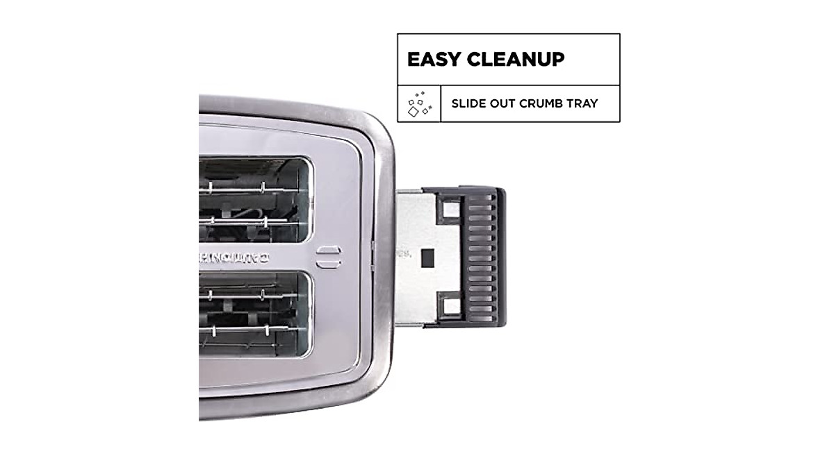 Crux 2 Slice Stainless Steel Toaster - Wide Slots & Bagel/GF