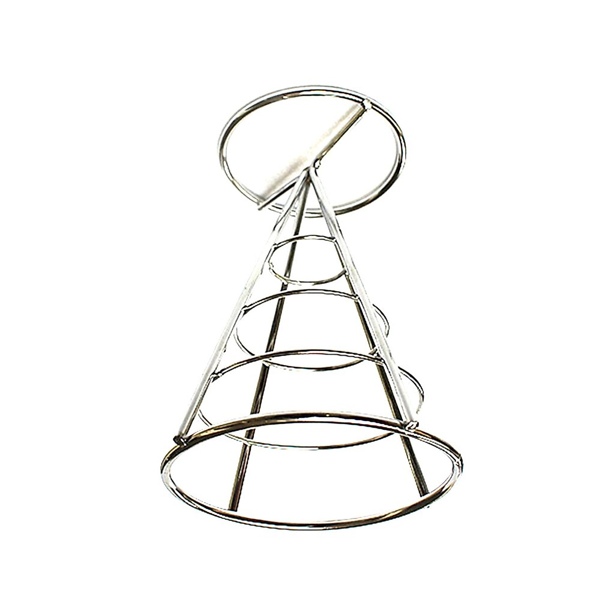 BESTONZON 2-Piece French Fry Stand Metal Spiral Cone Basket Holder for Fries Fish and Chips and Sauce Dippers