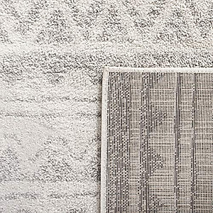 SAFAVIEH Adirondack Collection 8' x 10' Ivory/Grey ADR119B Moroccan Boho Distressed Non-Shedding Living Room Bedroom Dining Home Office Area Rug