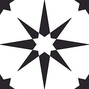 FloorPops FP2948 Altair Peel & Stick Floor Tiles, Black