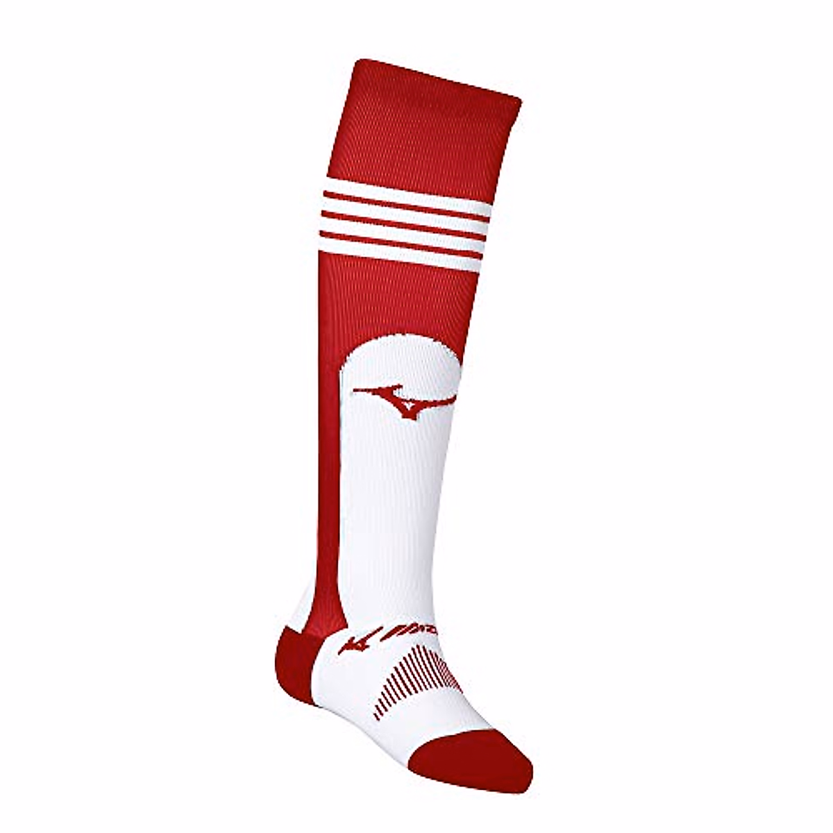 Mizuno Womens Performance OTC Stirrup Sock, Red, Large US