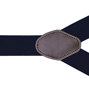 SupSuspen Y-Back Suspenders 1.4'' Heavy Duty Braces&3 Swivel Hooks on Belt Loops