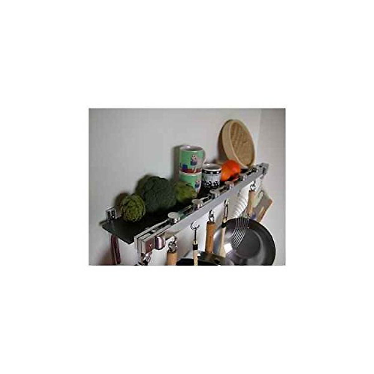 Taylor & Ng Track Wall Pot Rack 36" Anthracite Grey