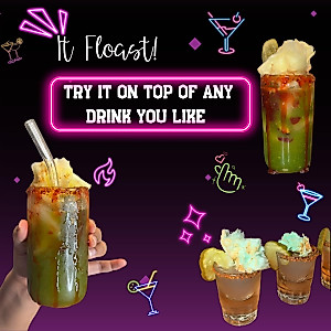 Lupy Lups! Cotton Candy Pickle with Chili Chamoy- Family Size 5 oz - Drinks Topper - Margaritas Cocktails- Party Piñata