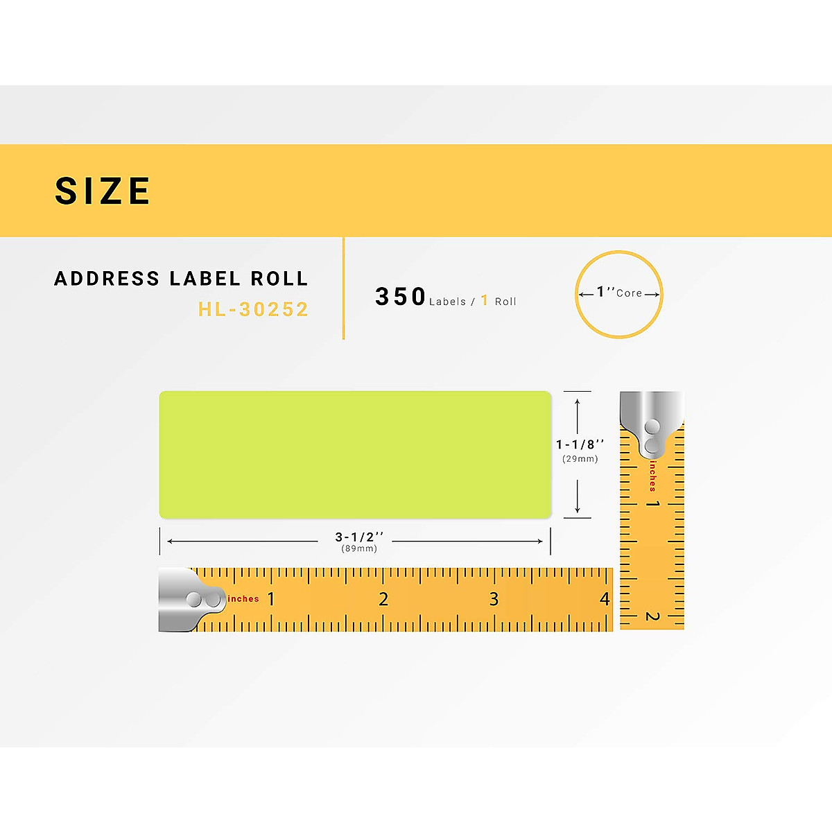 HOUSELABELS Compatible DYMO 30252 Green Address Labels (1-1/8" x 3-1/2"), Strong Permanent Adhesive, Compatible with DYMO LW 450, 4XL, Rollo & Zebra Desktop Printers, 6 Rolls /2100 Labels