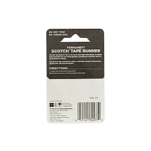 Scotch Double Sided Adhesive Roller.27 Inches x 26 Feet (6061)