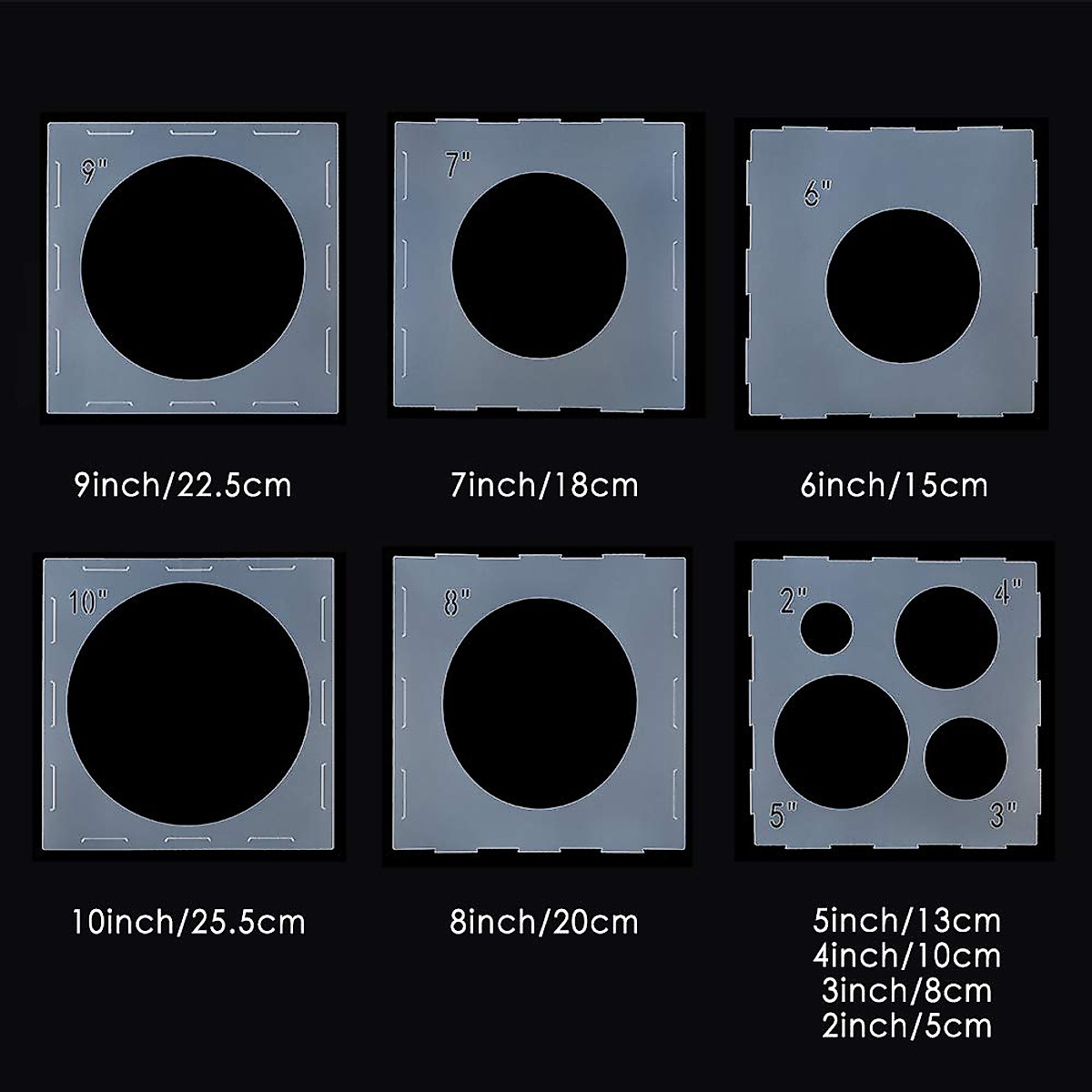 Pllieay 2-10 Inch Balloon Sizer, Collapsible Plastic Balloon Sizer Cube Box for Balloon Decoration, Balloon Arches, Balloon Columns