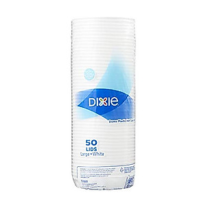 Dixie 10-20 oz. Dome Hot Coffee Cup Lid by GP PRO (Georgia-Pacific) White 9542500DX 500 Count (10 sleeves of 50 lids)