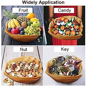 Wooden Bowl for Decor Handmade Storage Natural Root Wood Crafts Bowl Fruit Bowl Salad Key Decorative Serving Bowls, Random Shape (15~19cm)