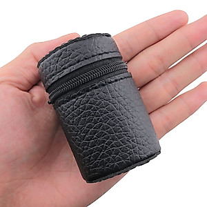 ZZHXSM Shot Glass 4pcs Stainless Steel Shot Glass With 1 Leather Cover Bag Portable Outdoor Travel Cup