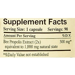 Propolis-Raw Unprocessed 1000mg Y.S. Organic Bee Farms 90 Caps