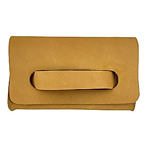 Weatherproof Leather, Clutch Bag Handmade from Suede Leather - Old Tobacco