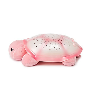 Cloud b Star Projector Nightlight with White Noise Soothing Sounds | Adjustable Settings and Auto-Shutoff | Twinkling Twilight Turtle - Pink