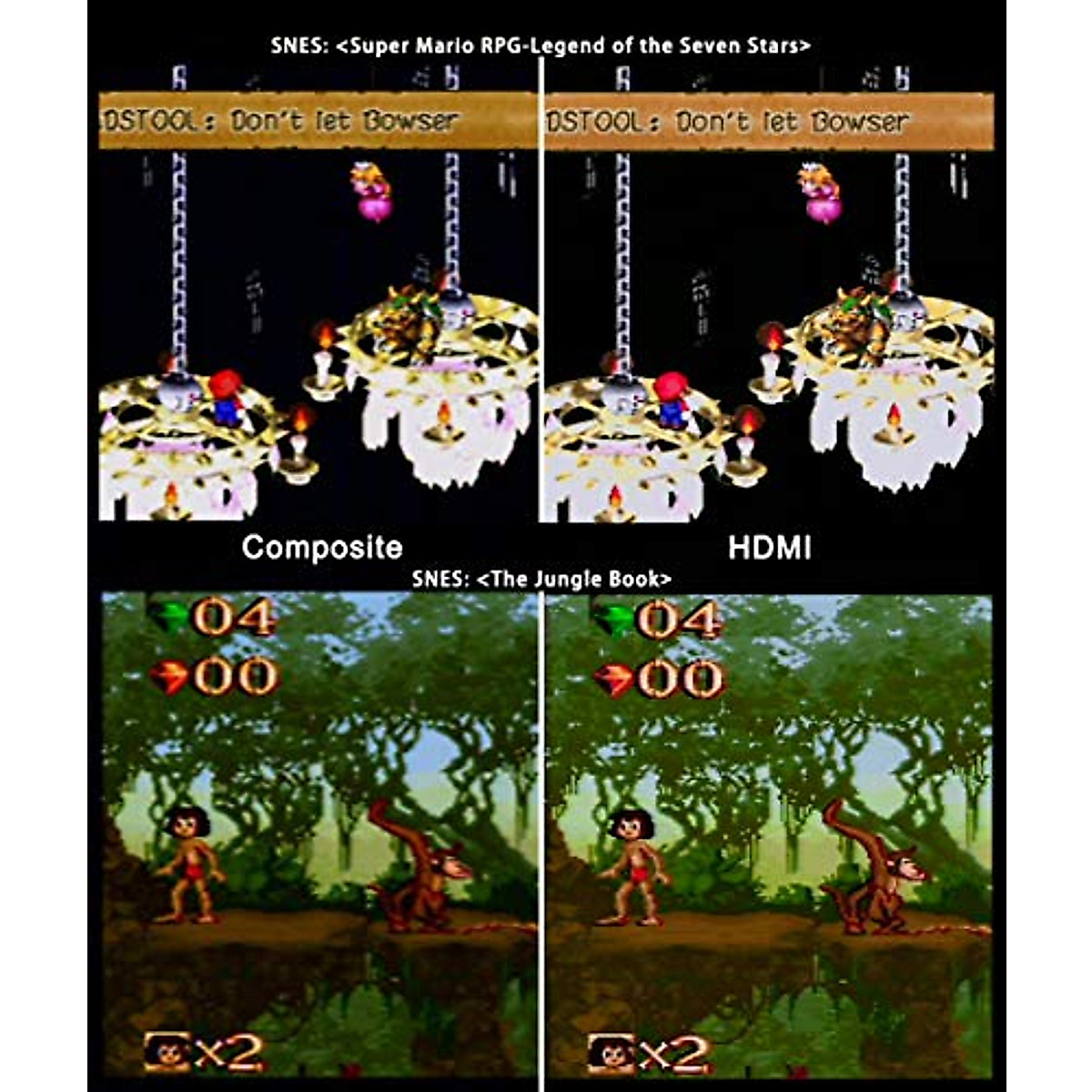 HDMI Cable for Nintendo Gamecube, Nintendo 64 N64, Super Nintendo SNES (3-in-1), GameCube/SNES/N64 to HDMI Adapter with S-Video Signal Output (Better Video Quality), HD Converter with 4:3/16:9 Switch