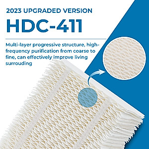 Pokin Humidifier Filter HDC411 Compatible with AIRCARE Essick Air HDC411 Emerson MoistAIR HD1205 HD12050 HD1211 HD12110 Replacement Wicking Filter Sears Super Wick Filter (Upgraded Version) 4 Pack