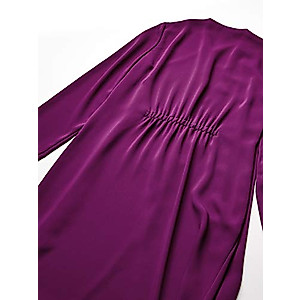 NINE WEST Women's Soft Crepe Duster, Wild Plum, L