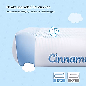 AutoFull Cinnamoroll Gaming Chair High Back Ergonomic Office Desk Computer Chair with Lumbar Support, Racing Style PU Leather Task Chair with Footrest, White & Blue